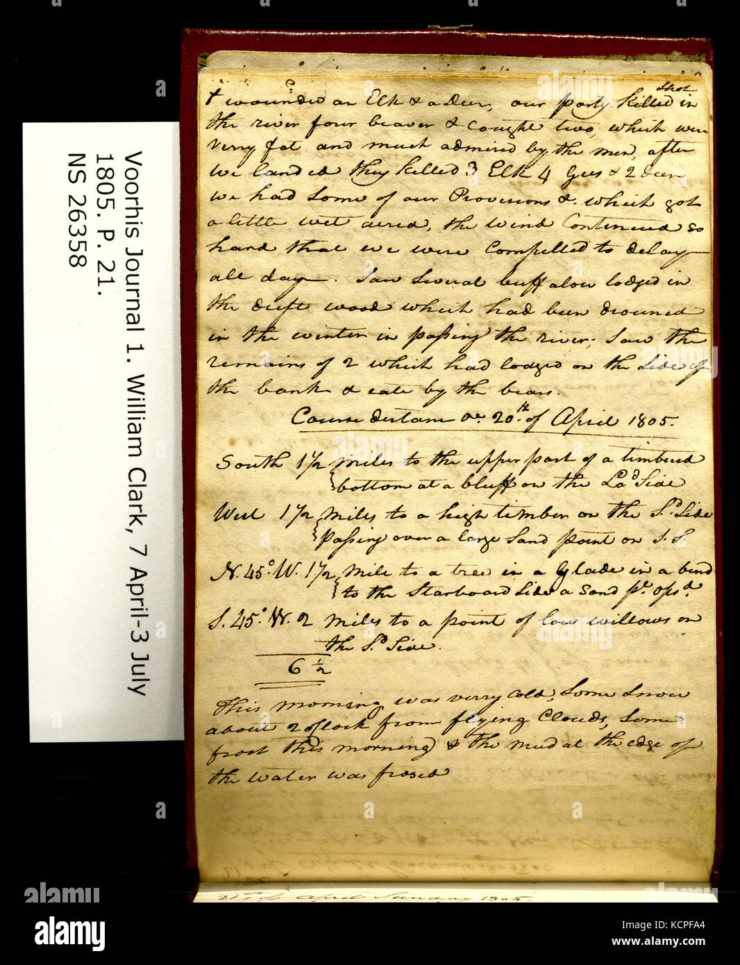 Clark Family Collection Volume 1. Voorhis Journal No. 1, page 21, April ...