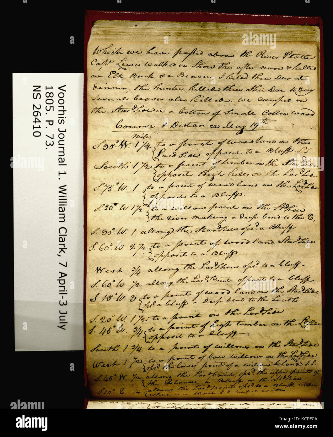 Clark Family Collection Volume 1. Voorhis Journal No. 1, page 73, May ...