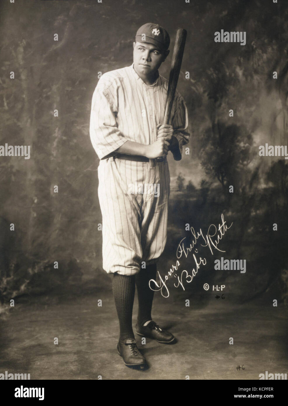 A portrait or reference to Babe Ruth, one of the most iconic figures in ...