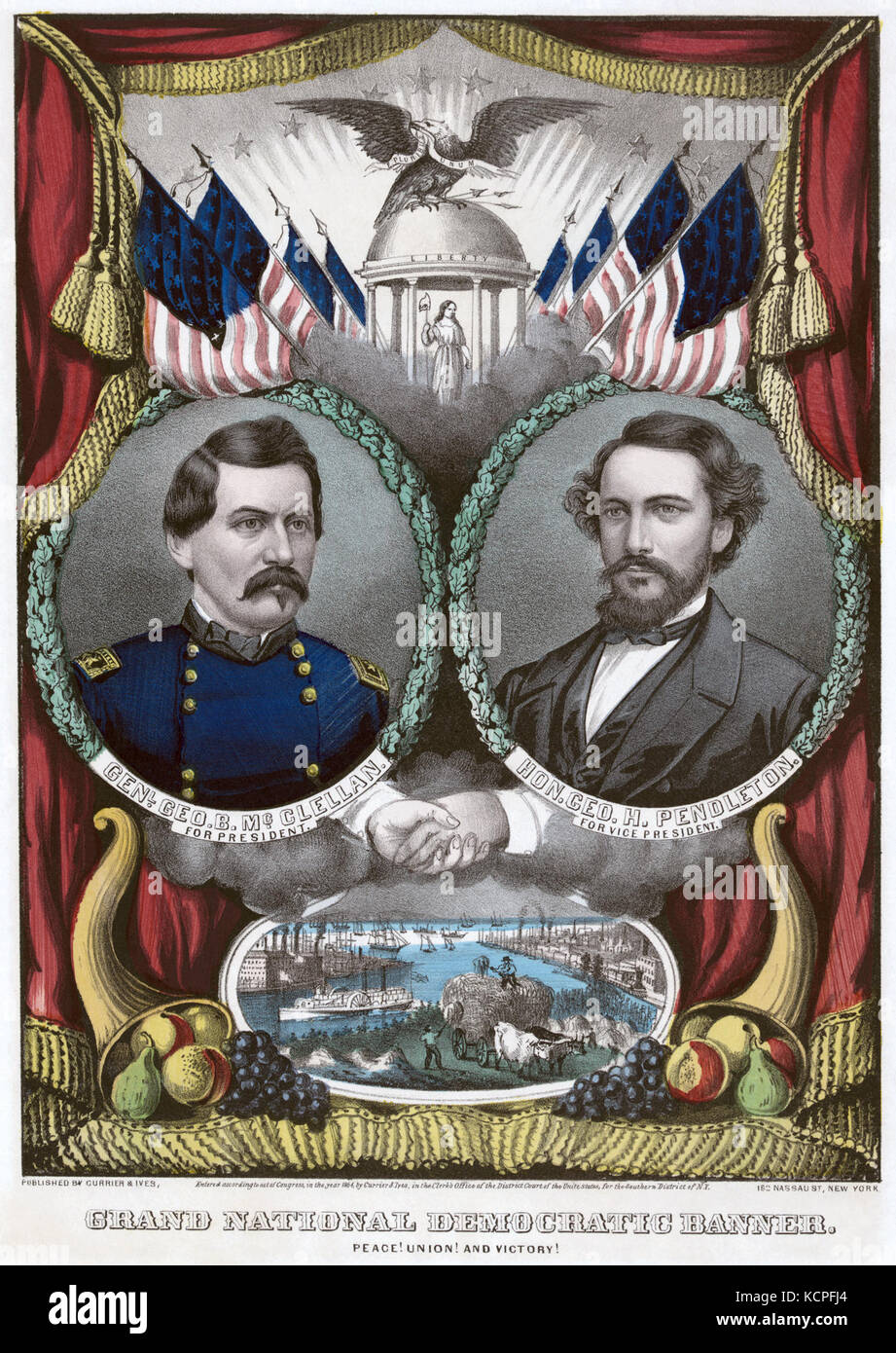 Democratic presidential ticket 1864b Stock Photo - Alamy