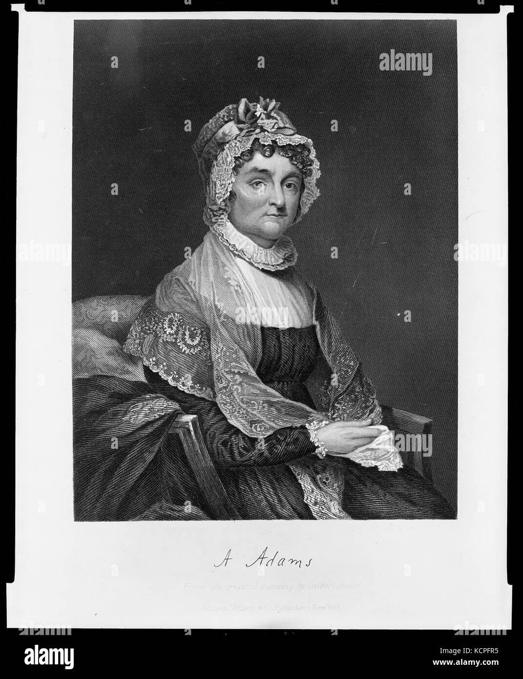 Abigail Adams engraving Stock Photo - Alamy