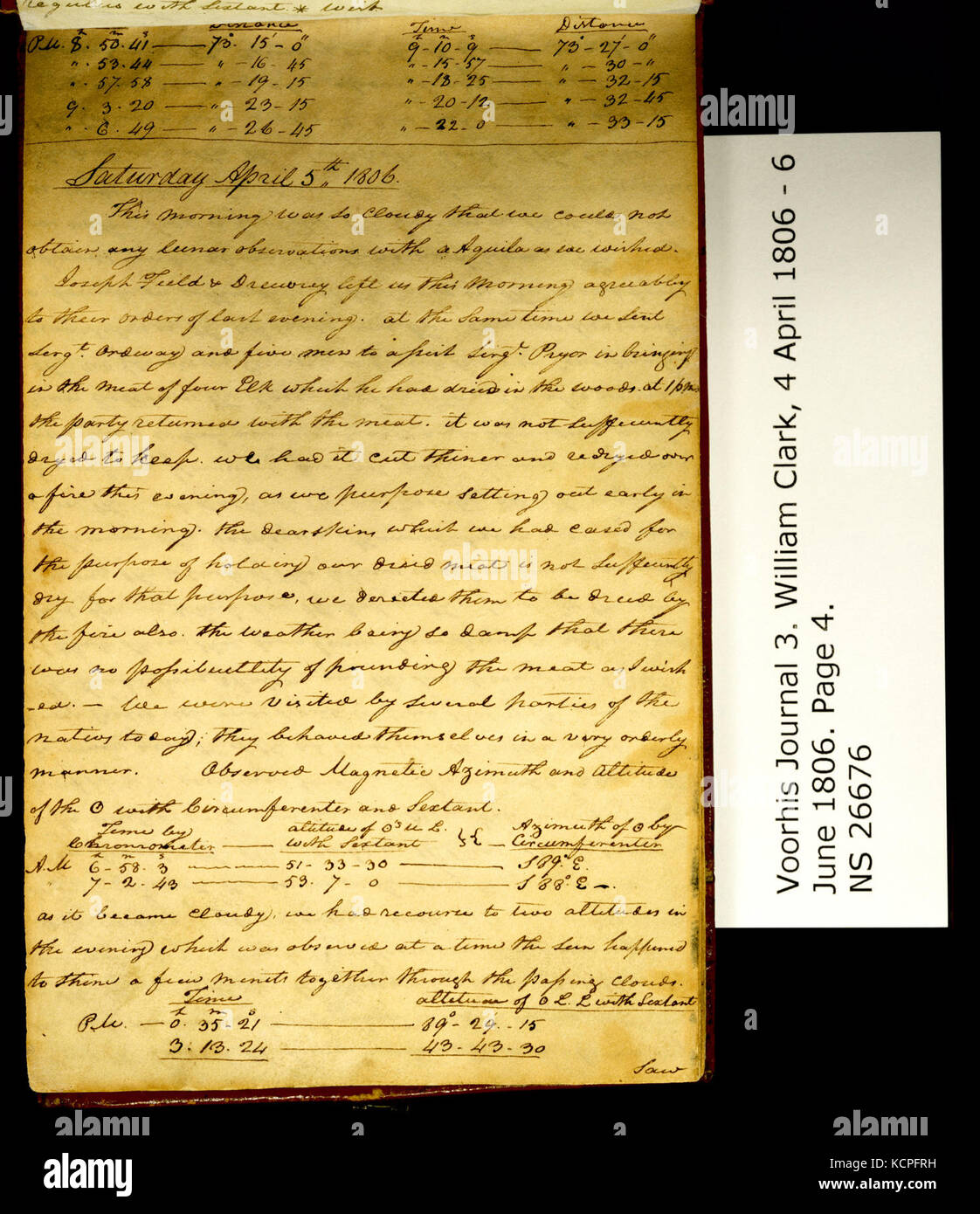 Clark Family Collection Volume 3. Voorhis Journal No. 3, page 4, April ...