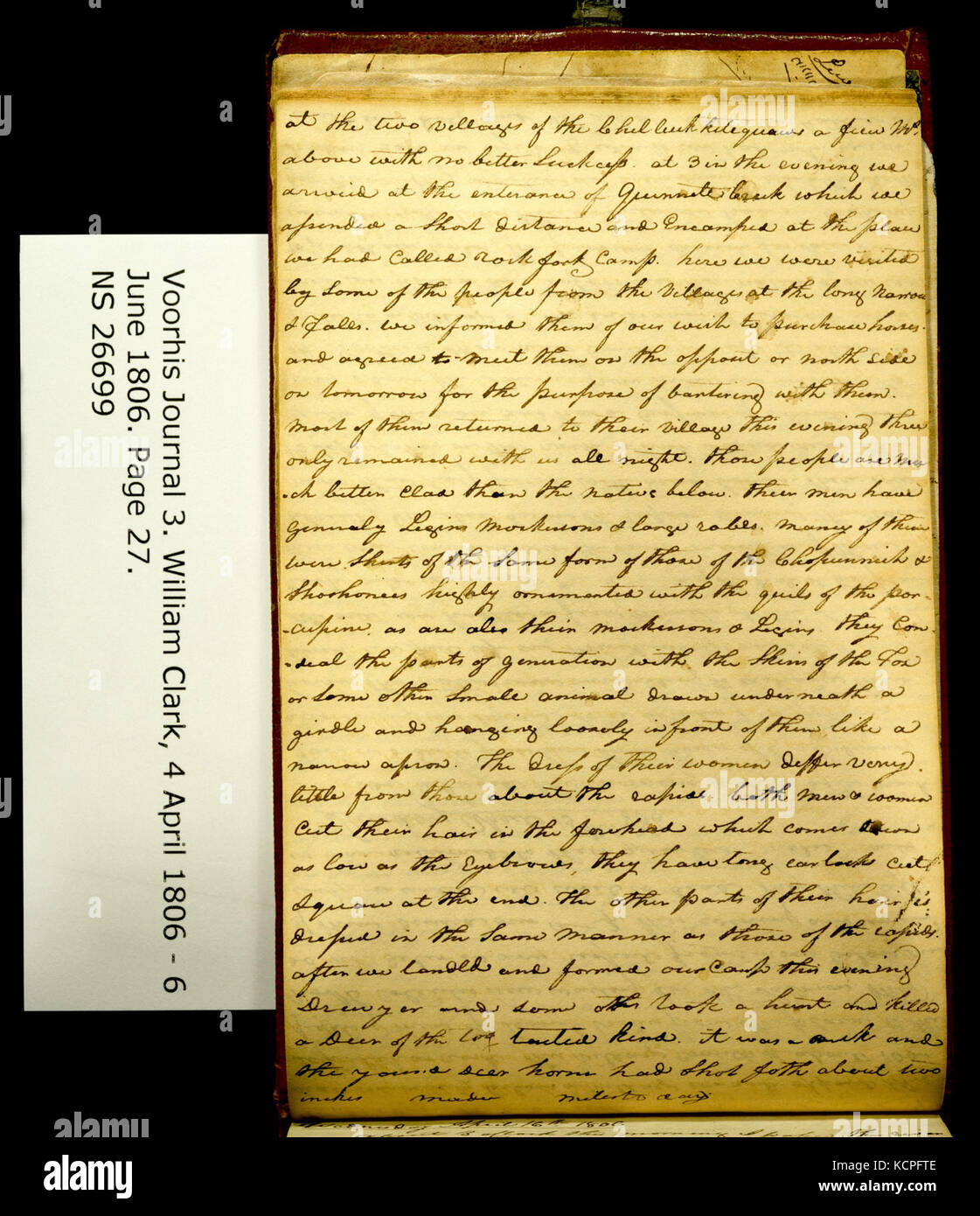 This page from the Clark Family Collection features an entry in the ...