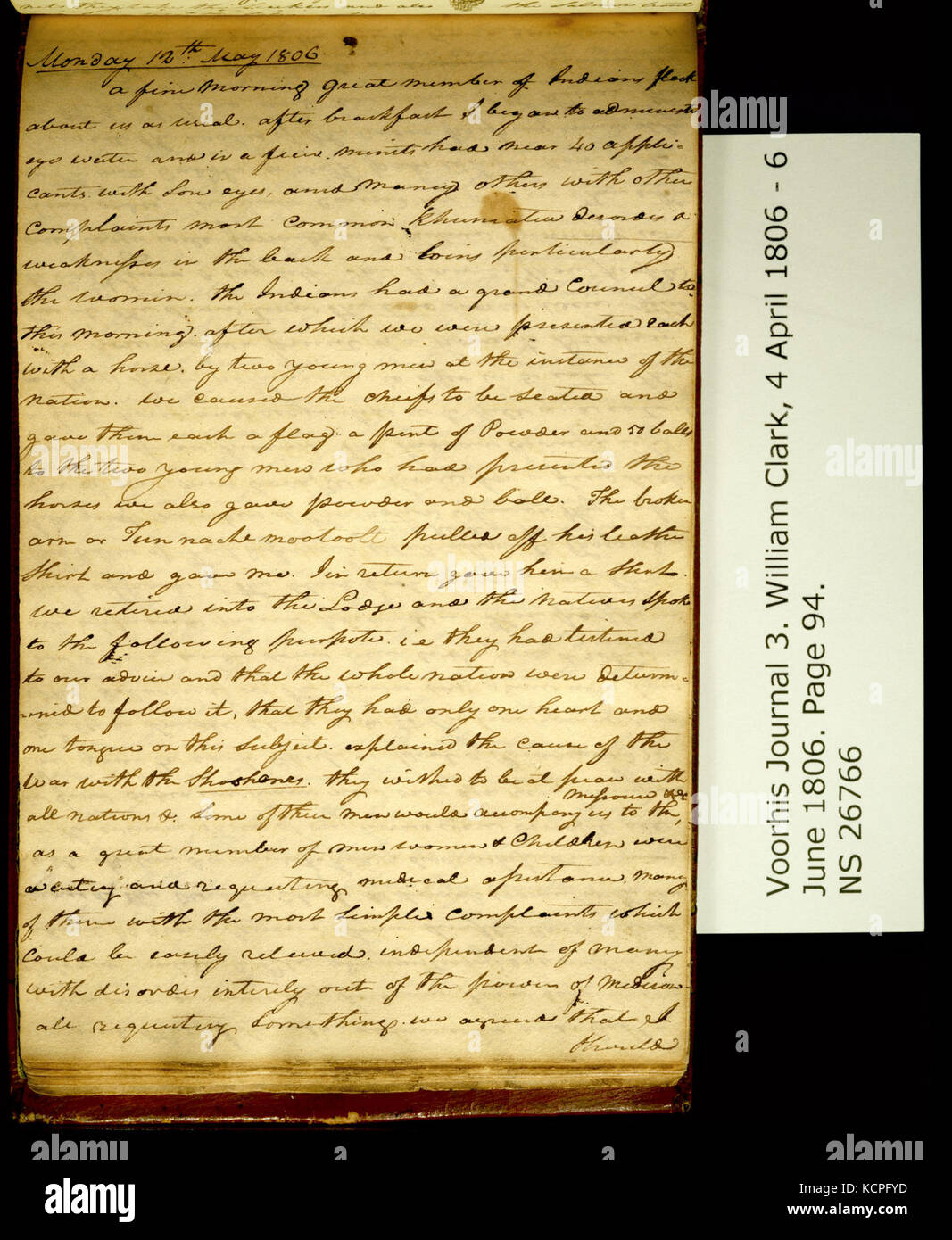 Clark Family Collection Volume 3. Voorhis Journal No. 3, page 94, May ...