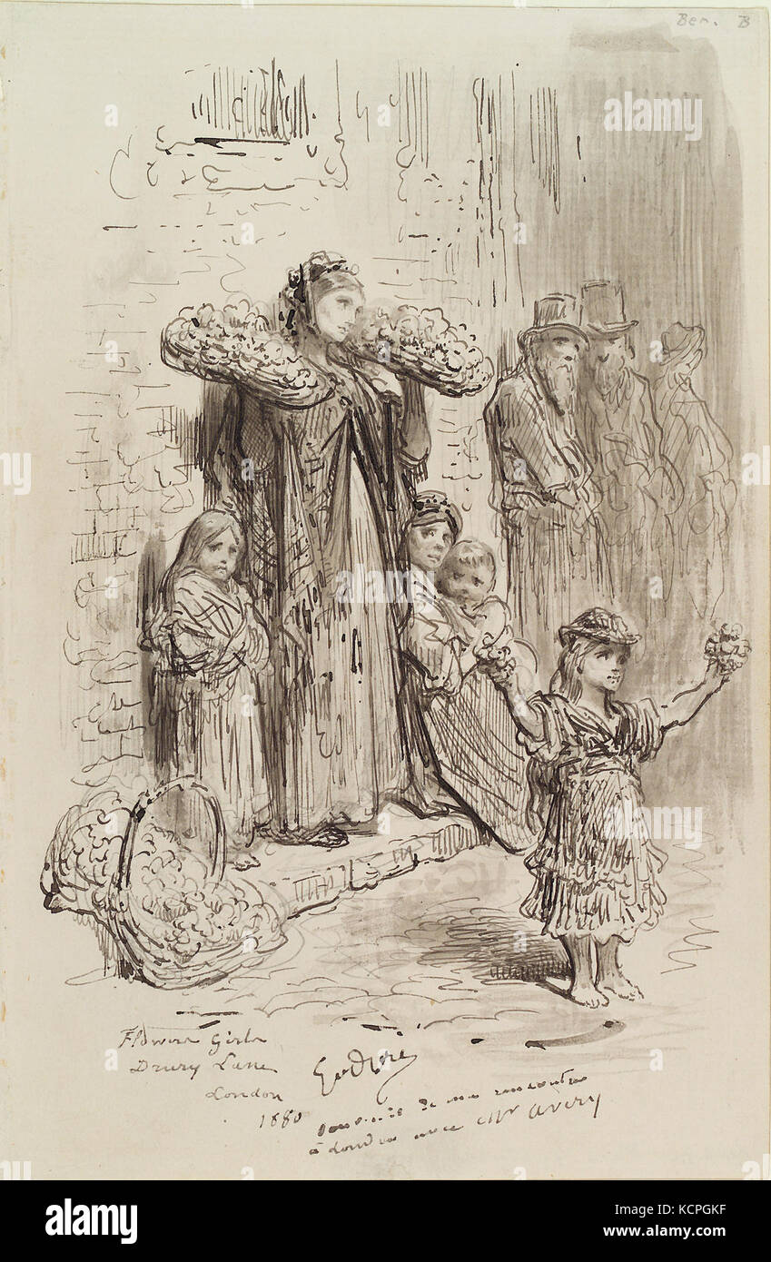 Flower girls Drury Lane London (drawing) (NYPL b13098365 ps prn cd14 ...
