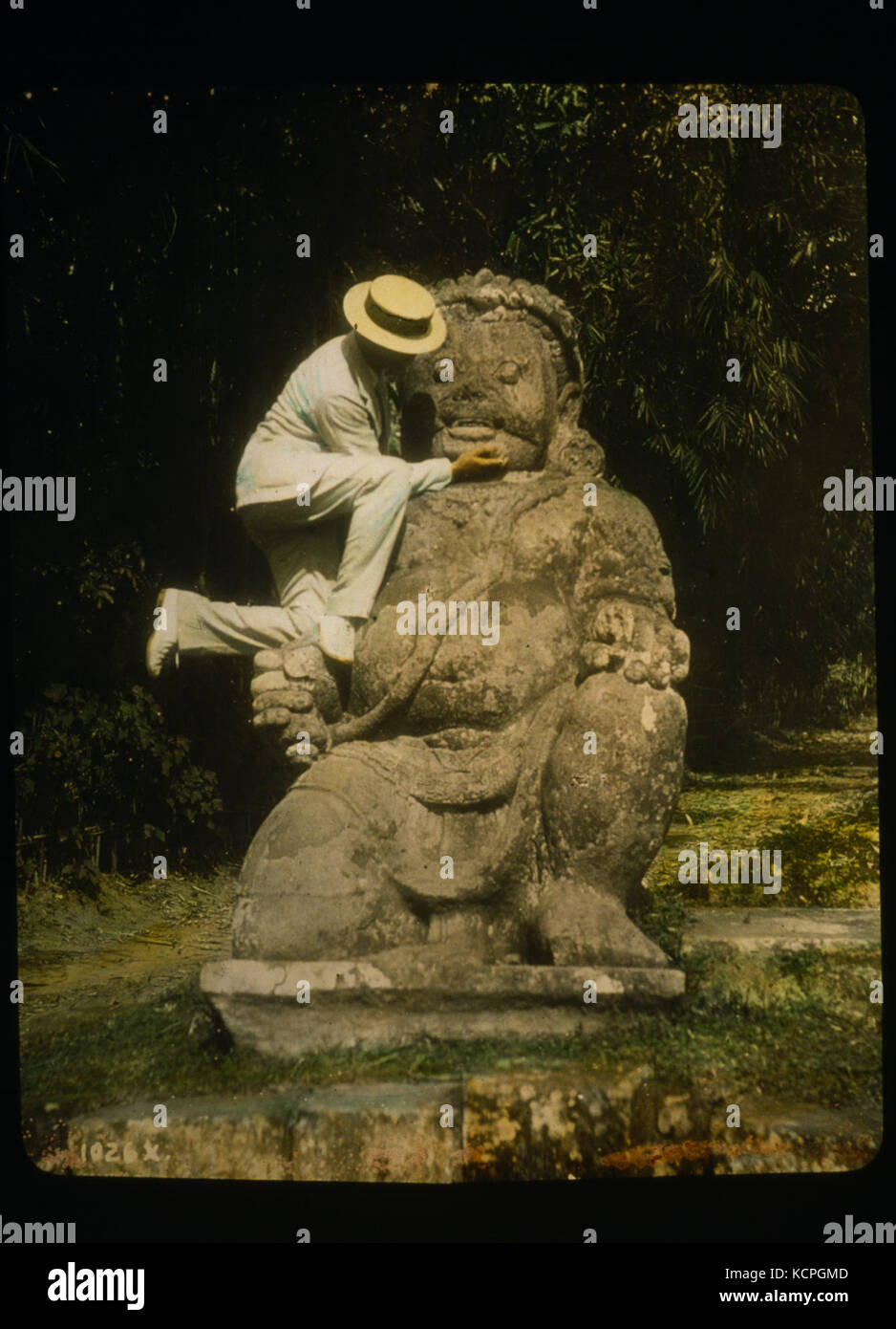 Borobudur lantern slide Stock Photo - Alamy