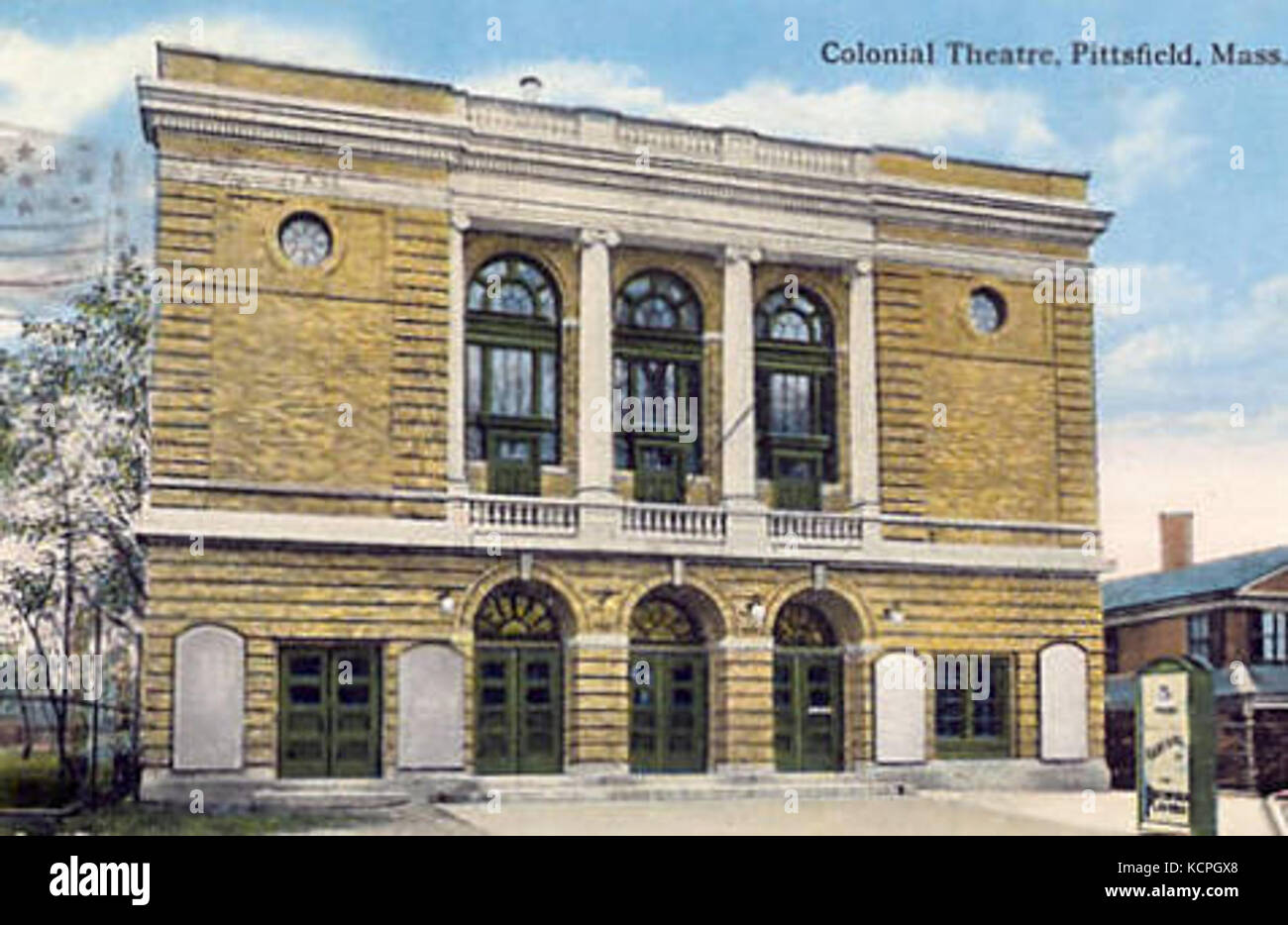 Colonial Theater 1918 postmark 2 Stock Photo - Alamy