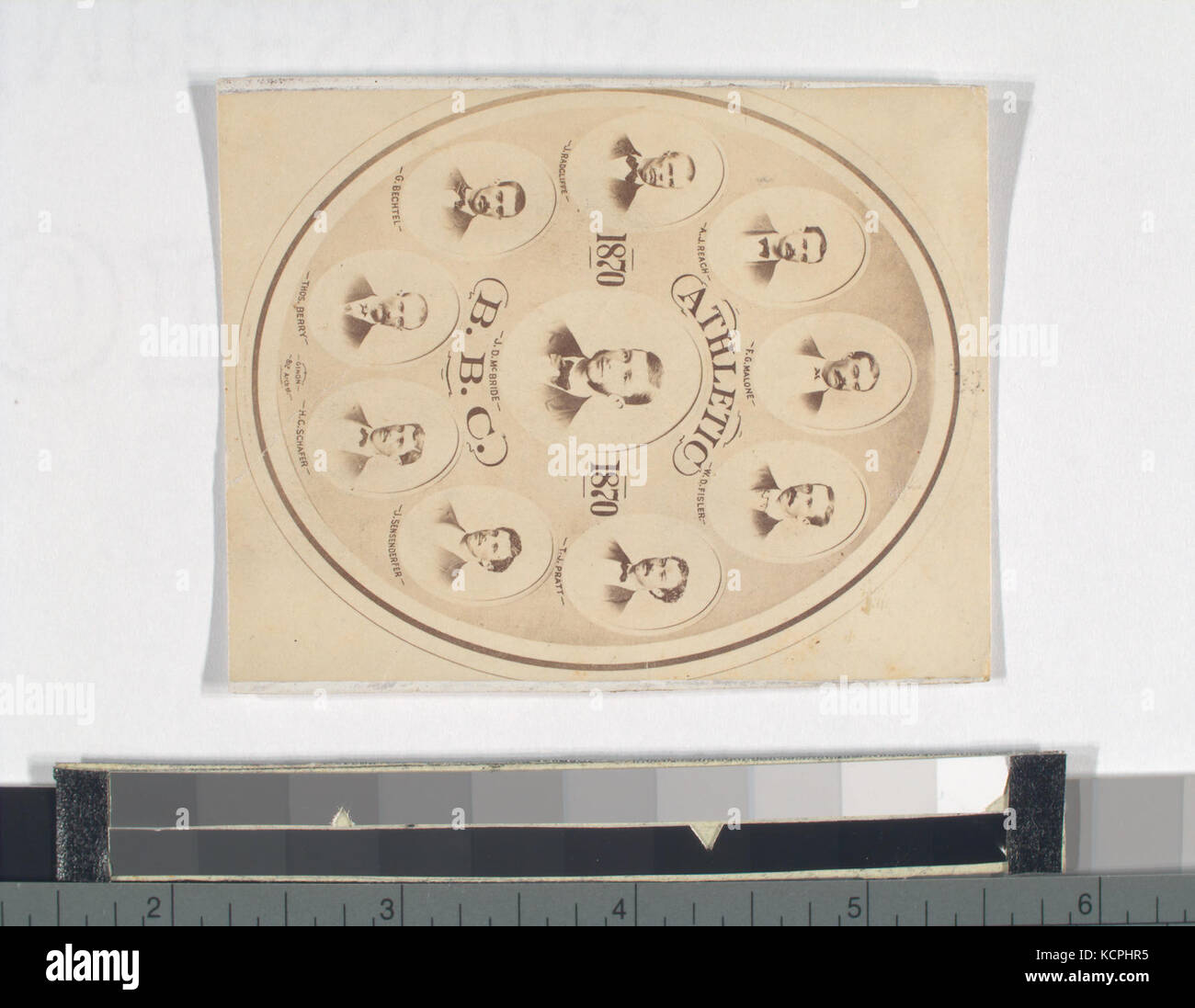 A historical photograph from 1870 depicting members of the Philadelphia ...