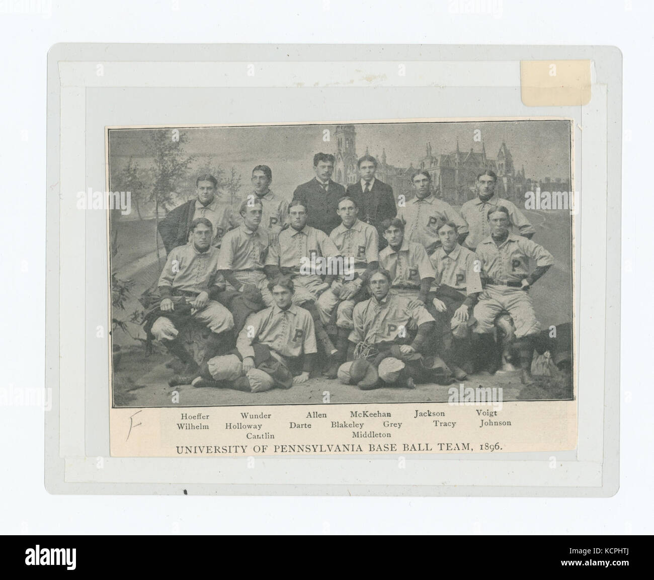 Harvard College Base Ball Team, 1896; University of Pennsylvania, Base ...