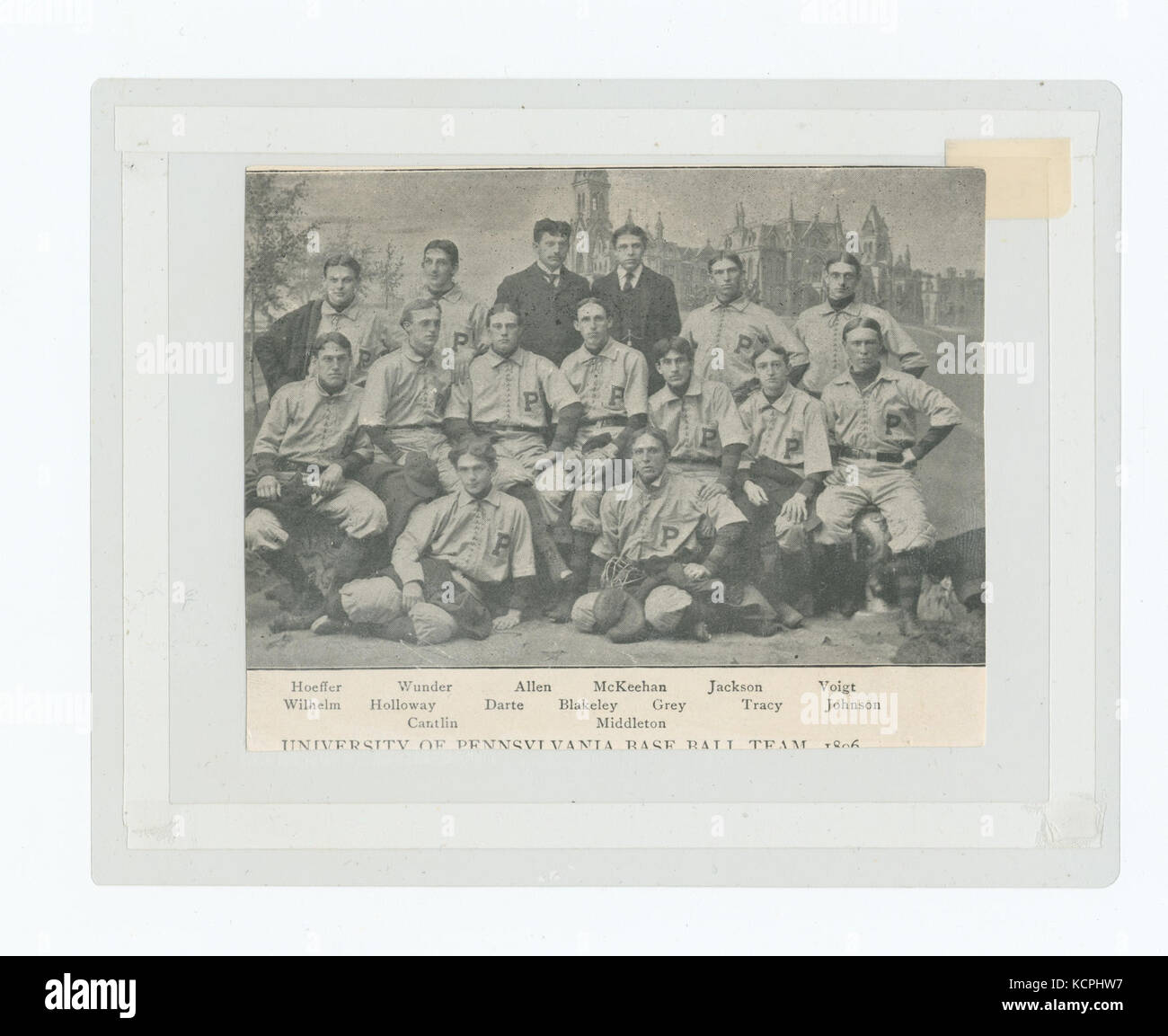 Harvard College Base Ball Team, 1896; University of Pennsylvania, Base ...