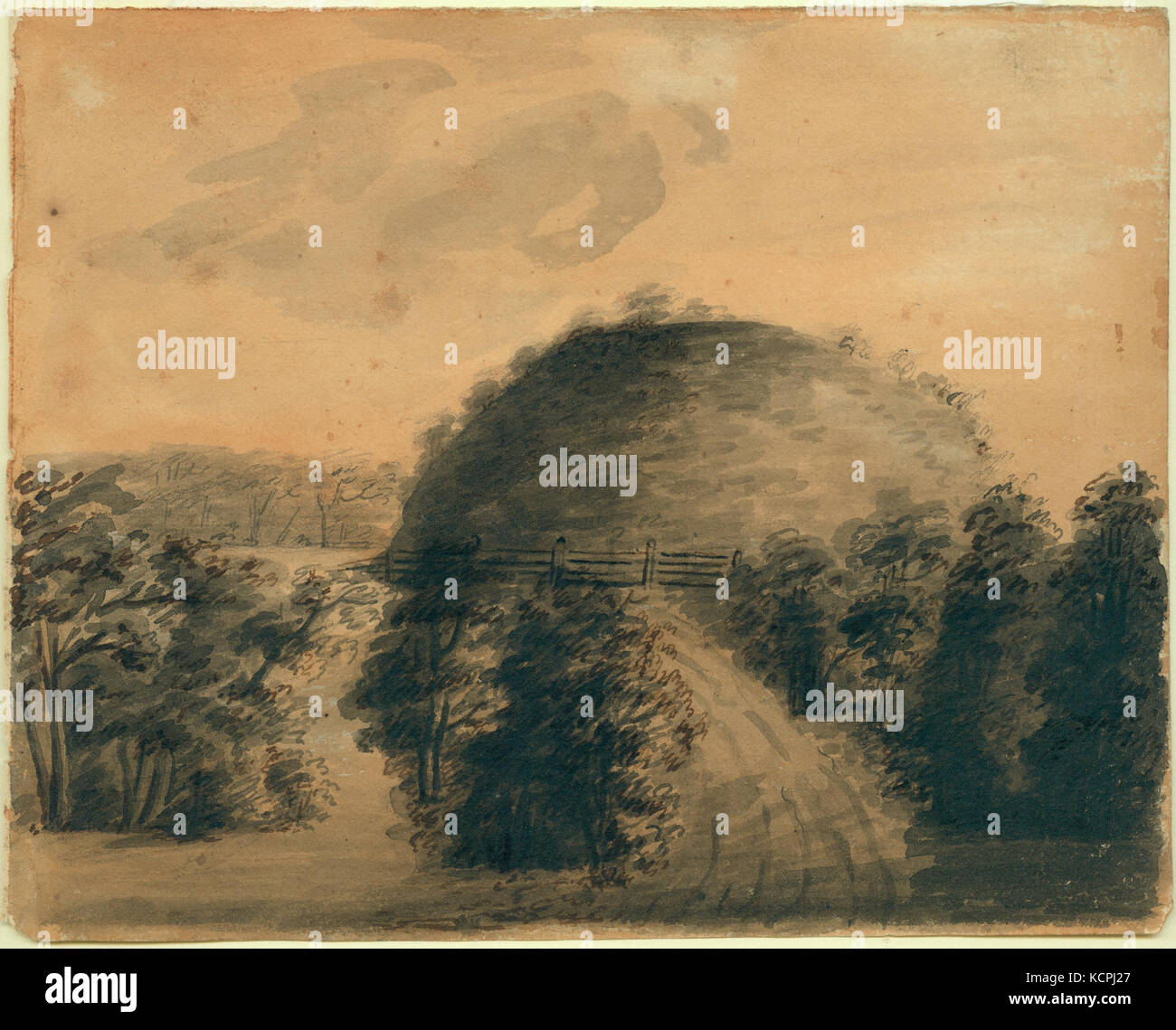 Drawing of Big Mound by Anna Maria Von Phul Stock Photo - Alamy