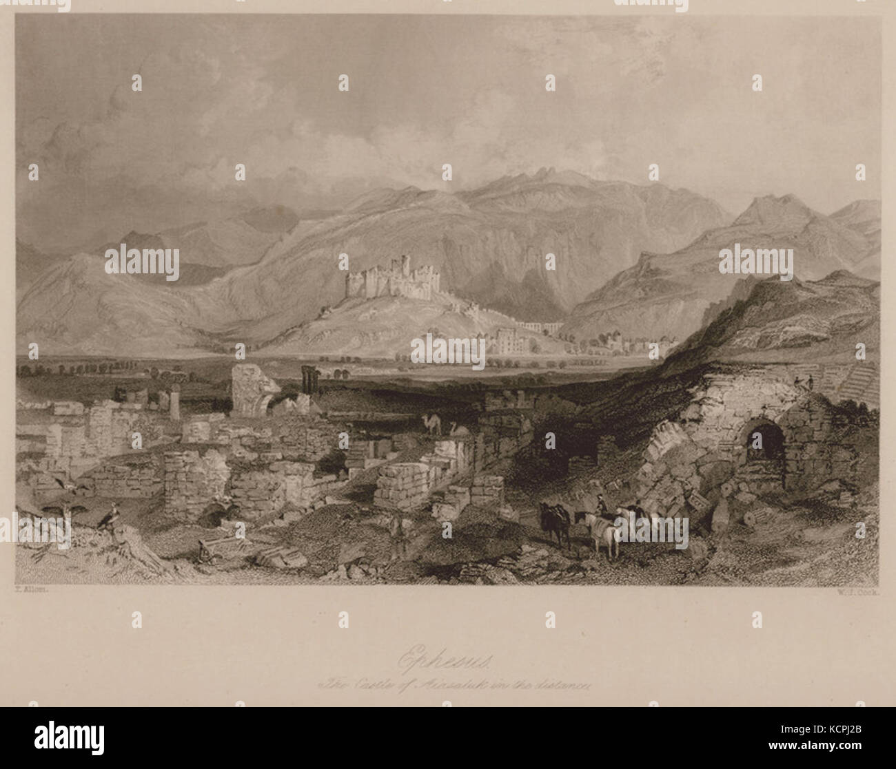 Ephesus The Castle of Airsaluk in the distance Walsh Robert & Allom ...