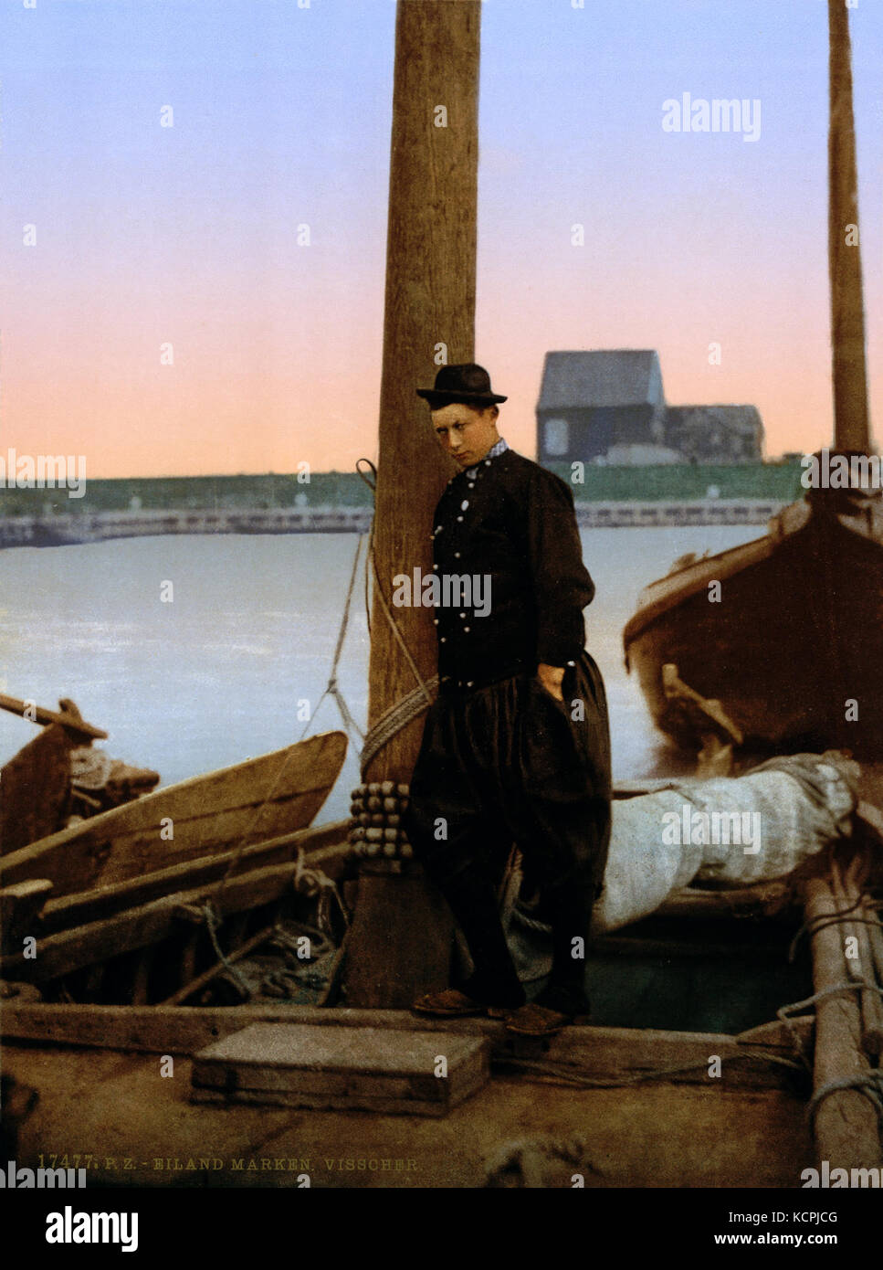 Dutch fisherman, Marken Island, North Holland, the Netherlands, 1890s ...