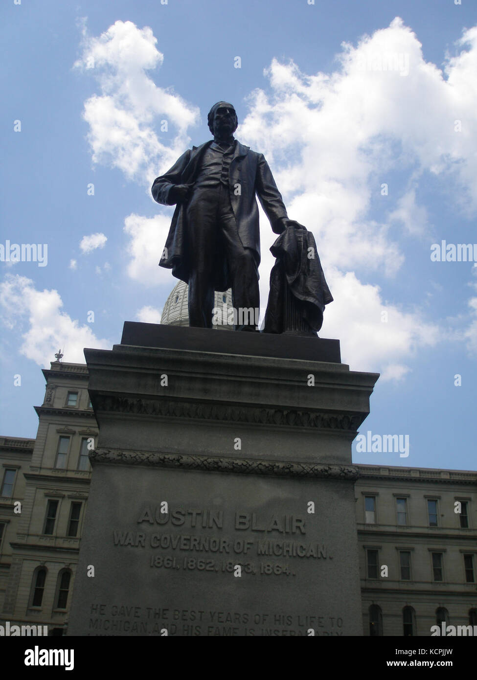 Austin Blair statue 1 Stock Photo - Alamy