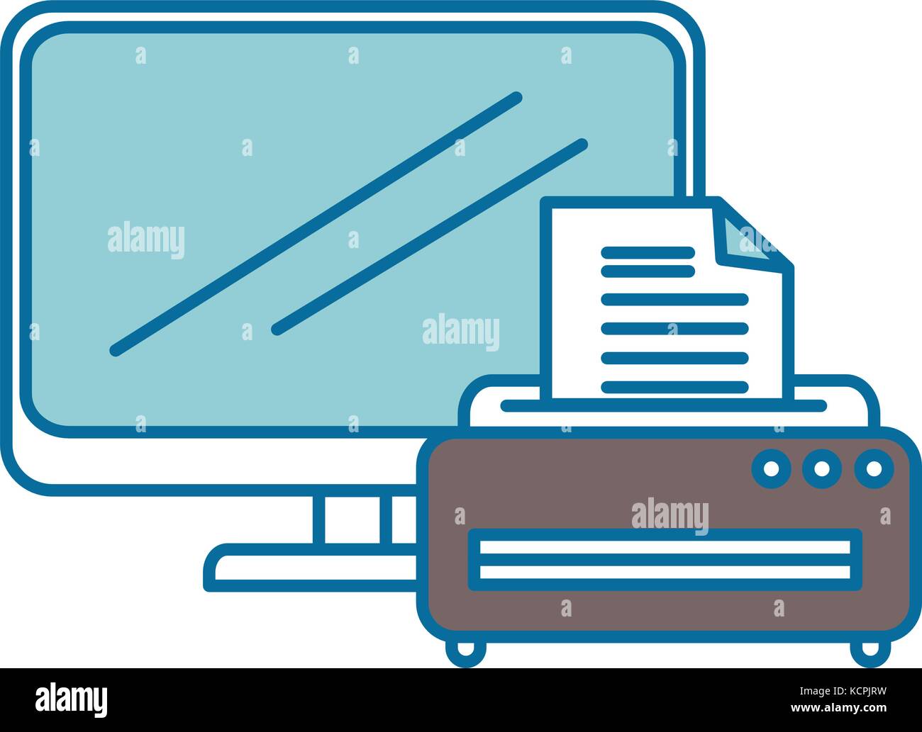 Printer office nobody Stock Vector Images - Alamy