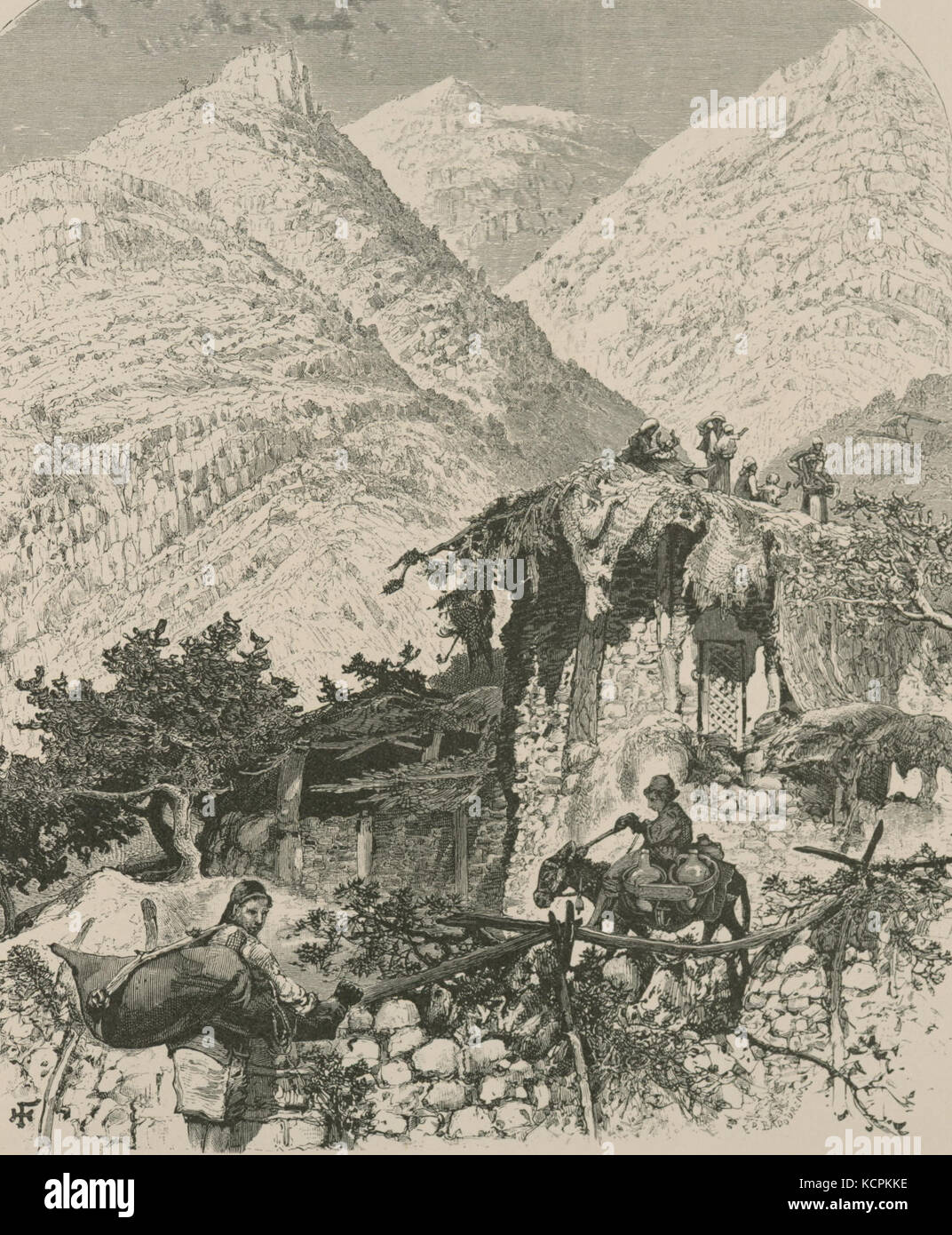 Chebaa Hasbaiya stencil cropped Stock Photo - Alamy