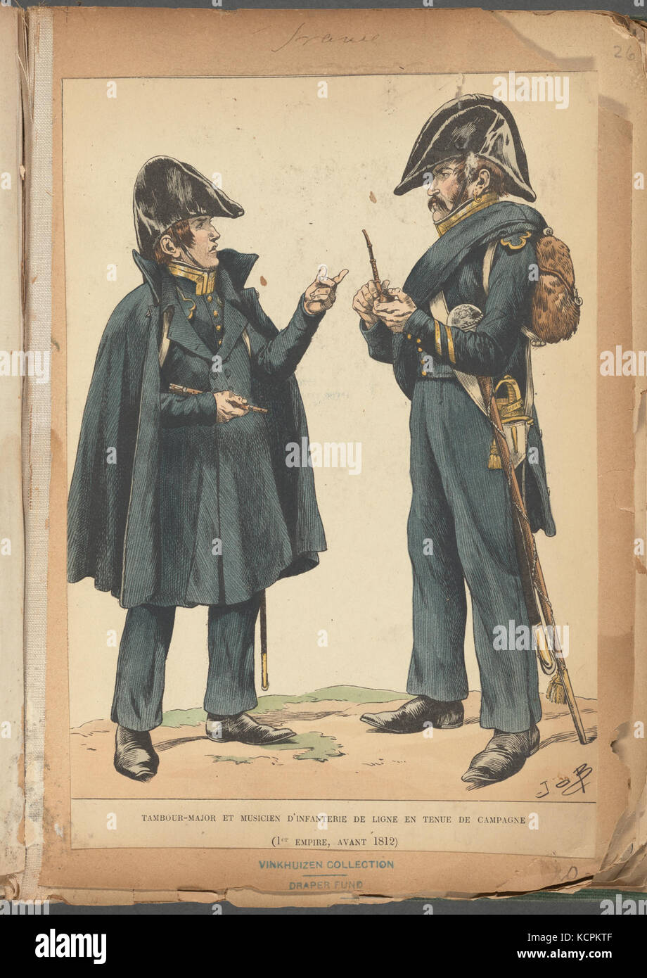 Drum major and infantry musician of the line in Napoleon's First Empire ...