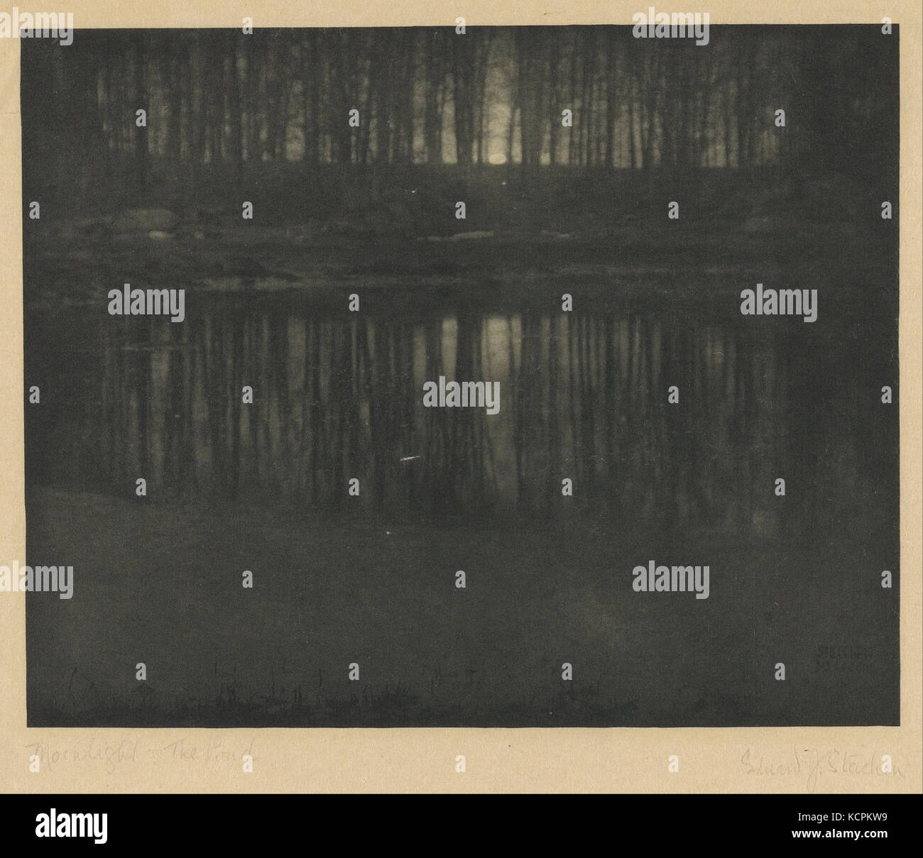 Edward Steichen (American) (Moonlight The Pond Stock Photo - Alamy
