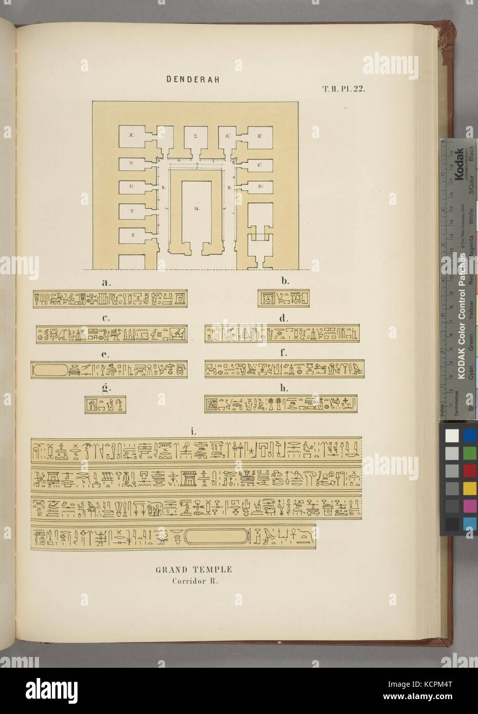 Denderah. Grand temple. Corridor R (NYPL b16461786 1547951 Stock Photo ...