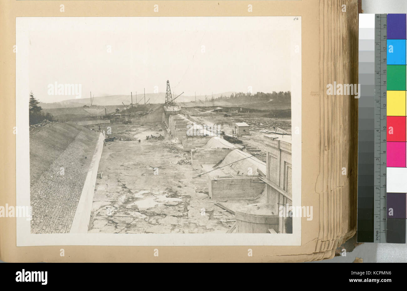 Ashokan reservoir. Dividing weir with foundation piers for Ashokan ...