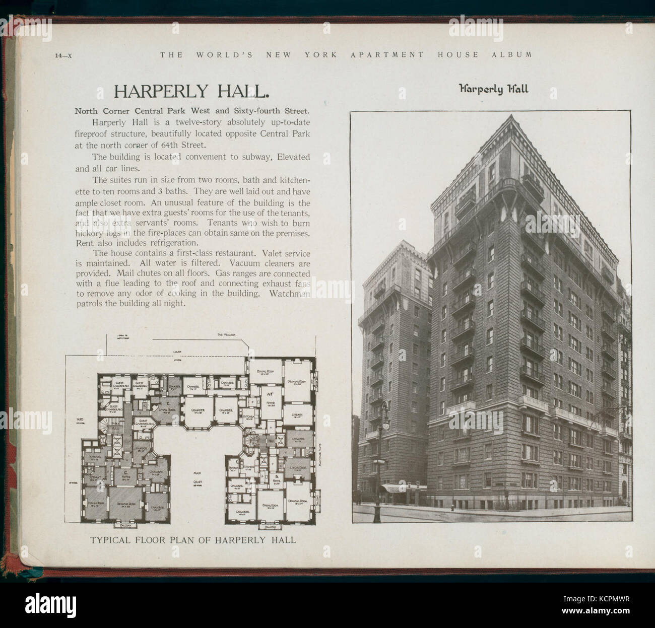 Harperly Hall. North Corner Central Park West and Sixty fourth Street ...