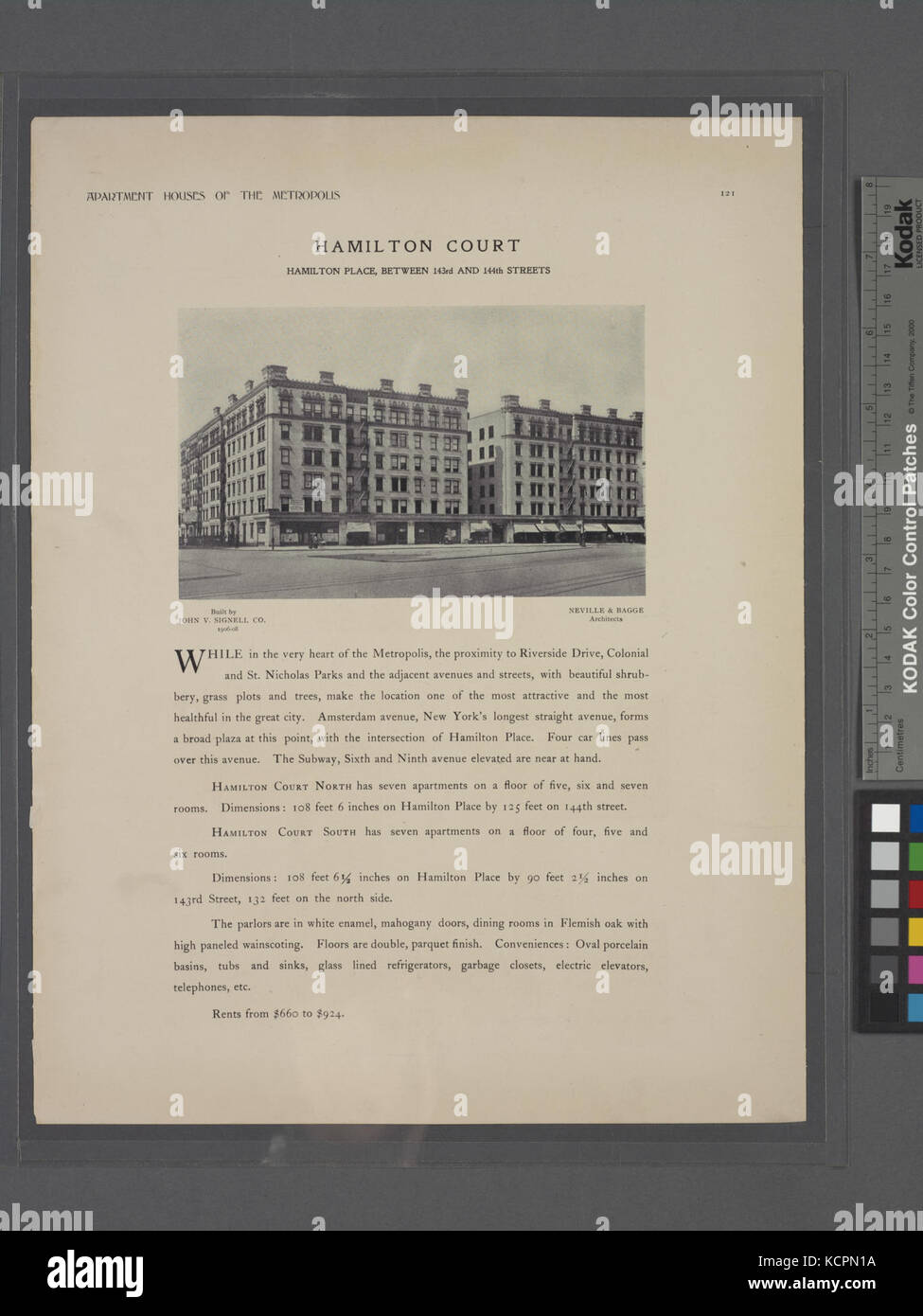 Hamilton Court, Hamilton Place, between 143rd and 144th Streets (NYPL ...