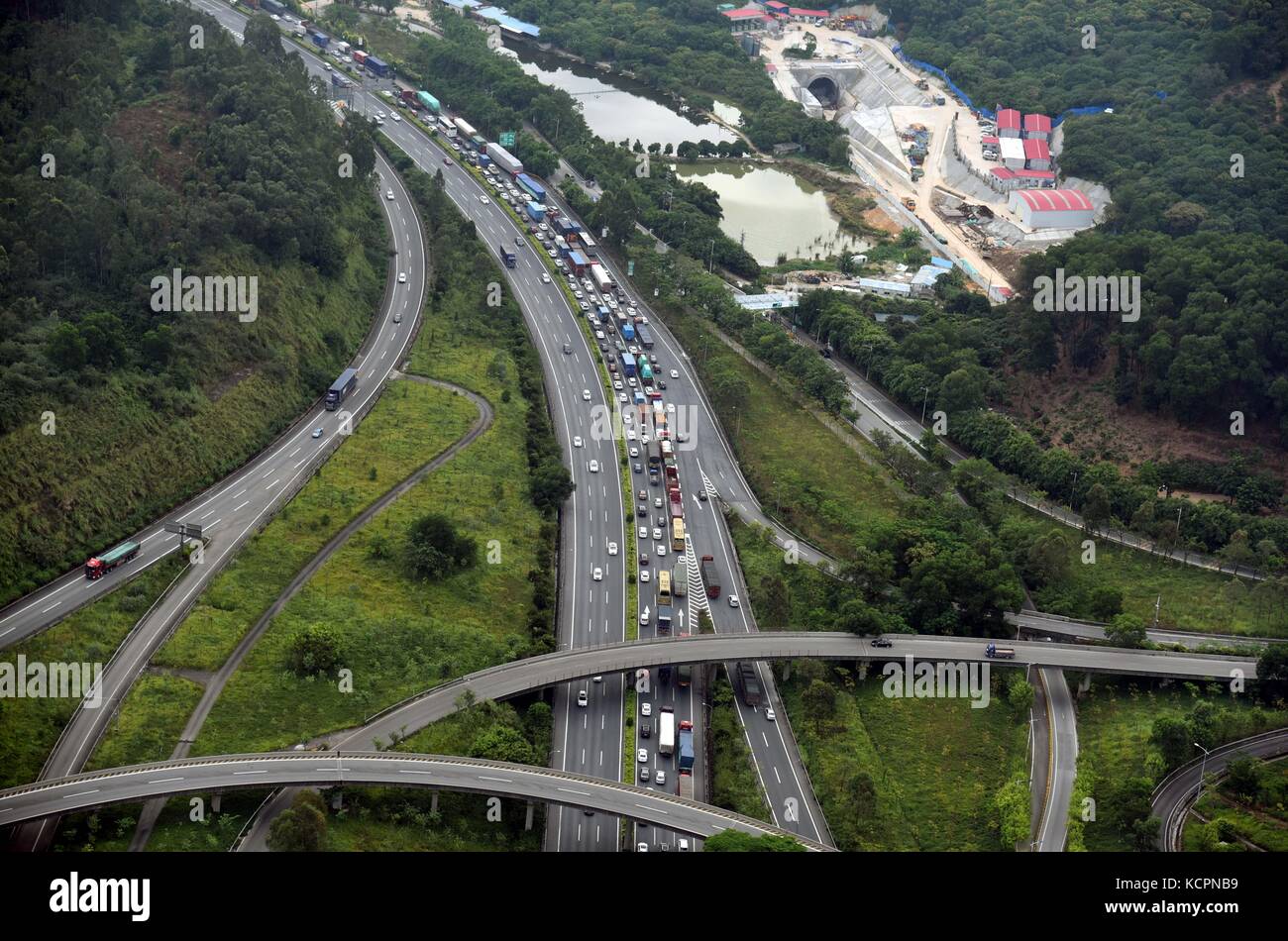 Guangzhou. 6th Oct, 2017. Aerial photo taken on Oct. 6, 2017 shows a ...