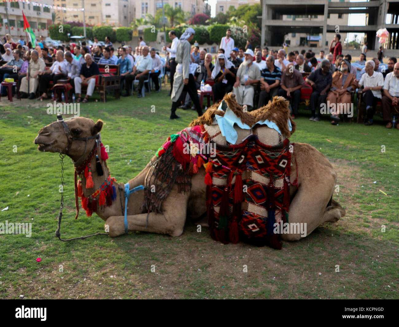 Celebrations are held in Gaza City on the occasion of the Palestinian ...