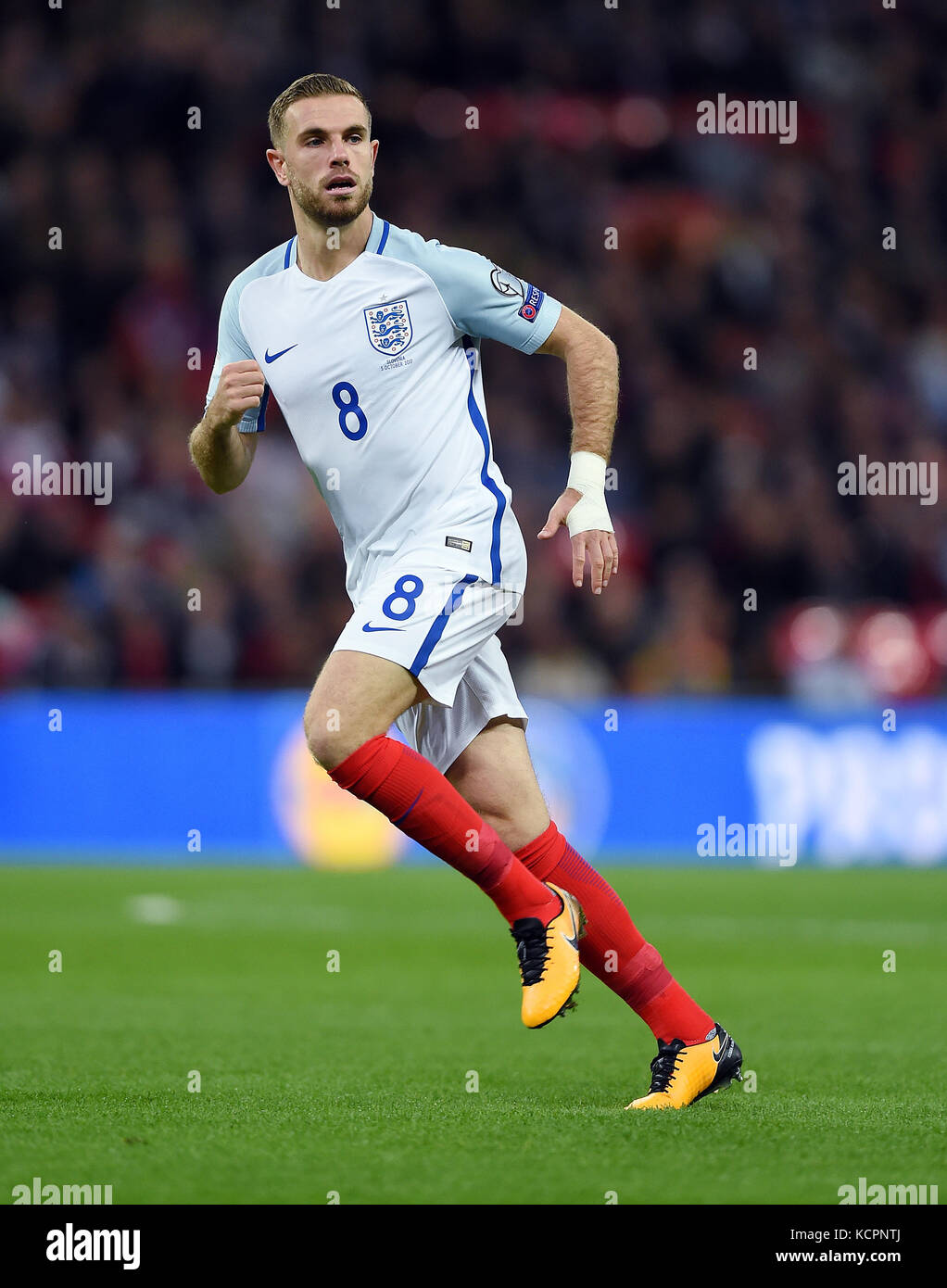 JORDAN HENDERSON OF ENGLAND ENGLAND V SLOVENIA WEMBLEY STADIUM LONDON ...