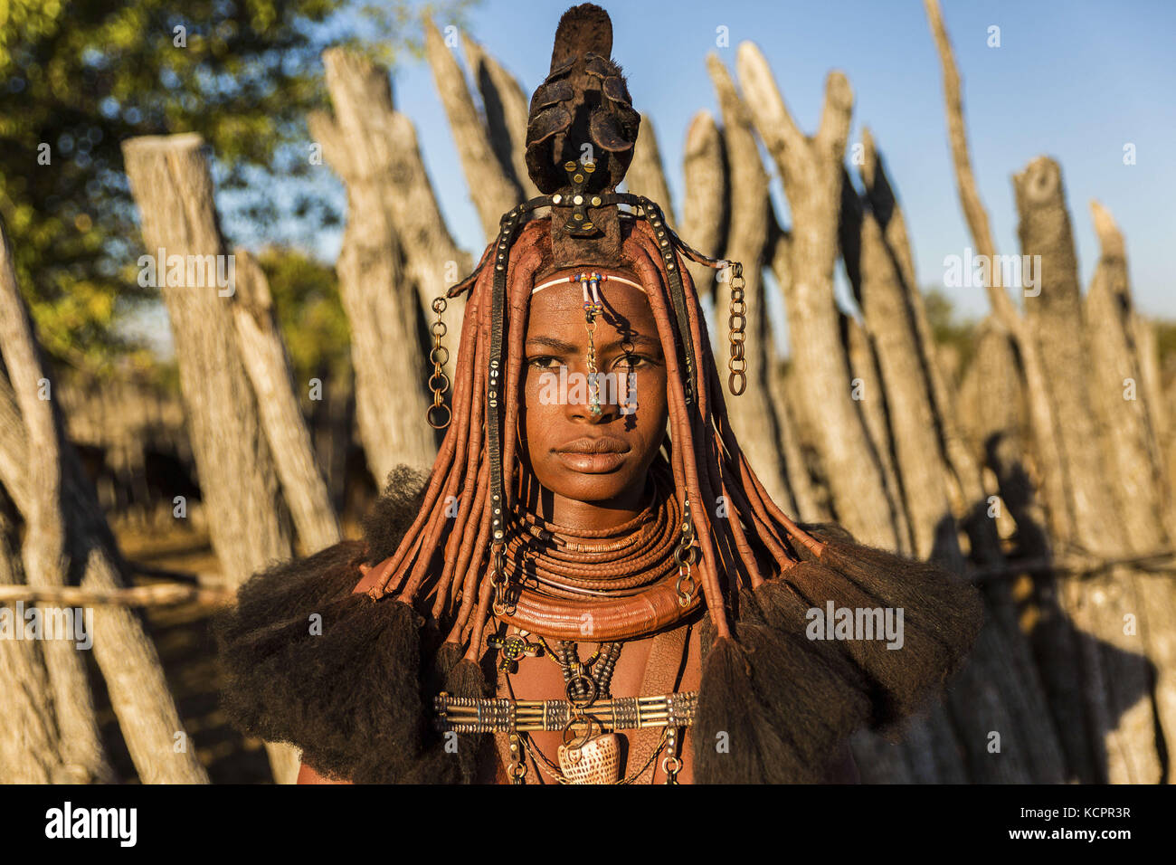 Angola. 24th July, 2016. A Himba woman. A Himba woman wearing the Himba ...