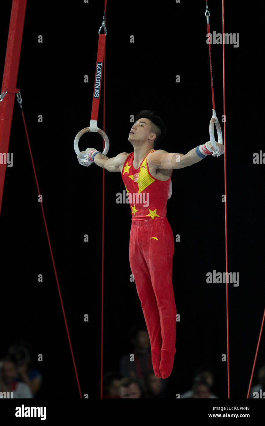 Montreal, Canada. 05th Oct, 2017. Gymnast Lin Chaopan (CHN) competes in ...