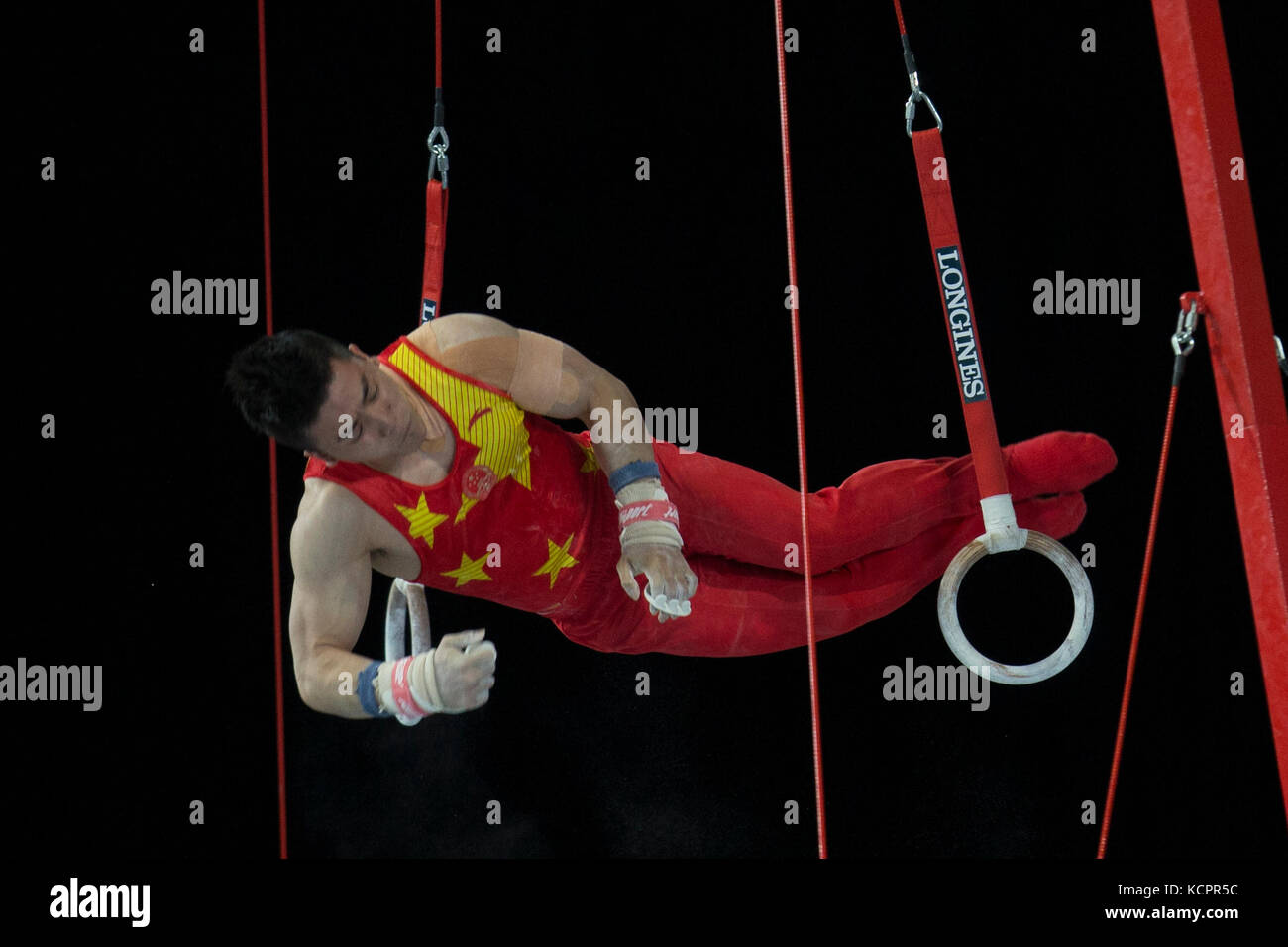 Montreal, Canada. 05th Oct, 2017. Gymnast Lin Chaopan (CHN) competes in ...