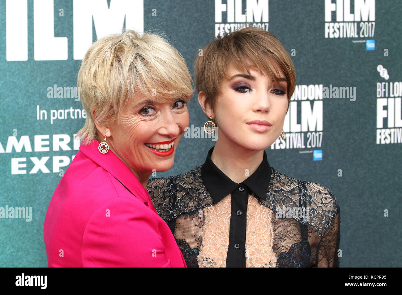 London, UK. 6th Oct, 2017. Emma Thompson, daughter Gaia Romilly Wise ...