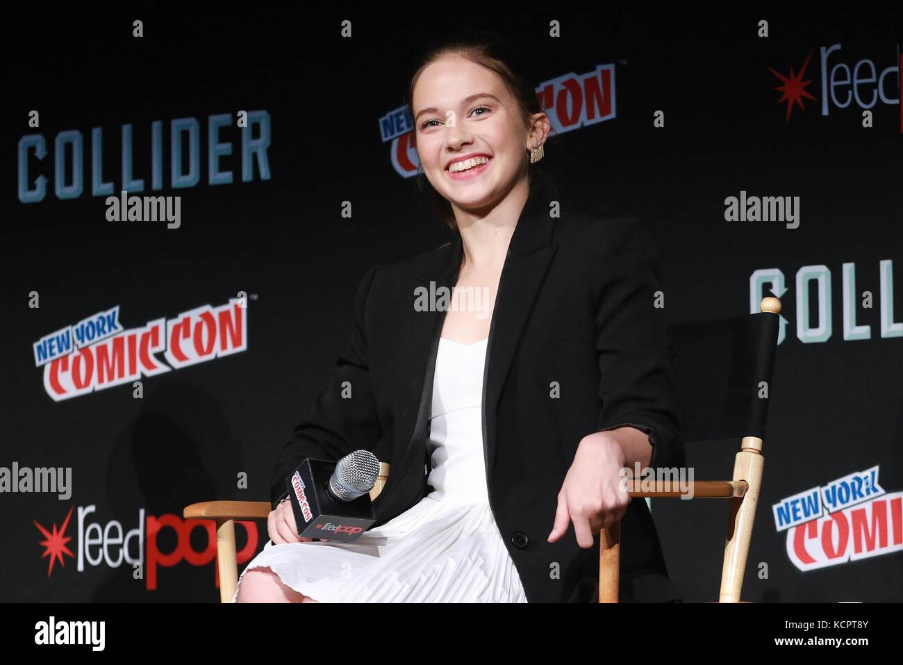New York, NY, USA. 6th Oct, 2017. Cailee Spaeny speaks onstage during ...