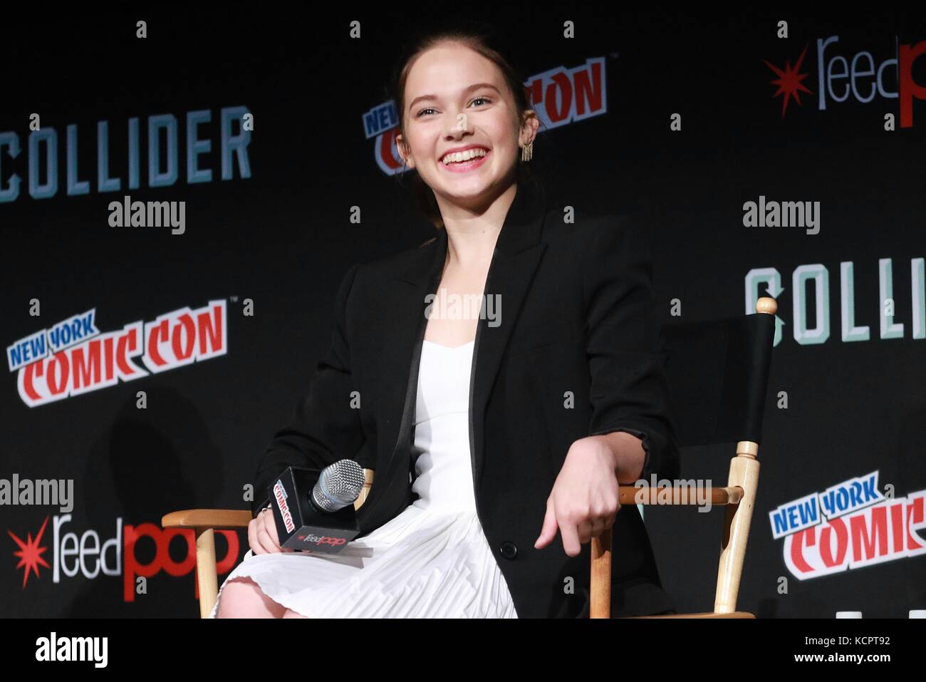 New York, NY, USA. 6th Oct, 2017. Cailee Spaeny speaks onstage during ...