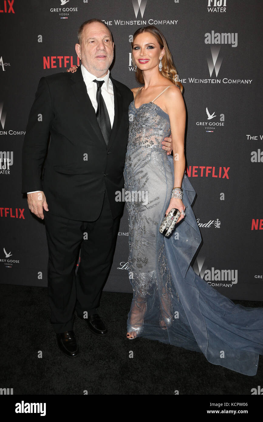 Beverly Hills, Ca. 08th Jan, 2017. Harvey Weinstein and Georgina ...