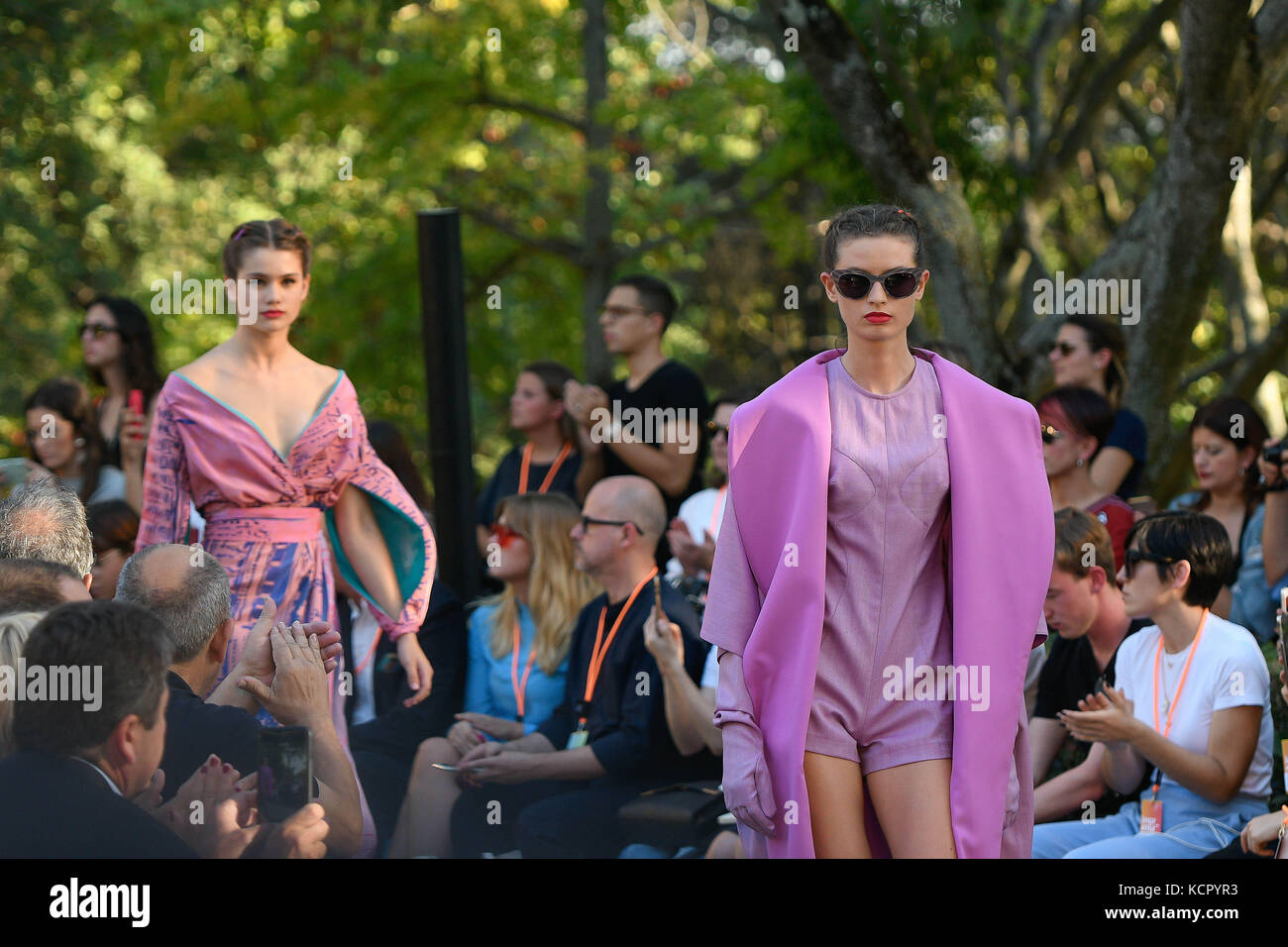 Lisbon, Portugal. 6th Oct, 2017. Model during fashion show of Duarte at ...