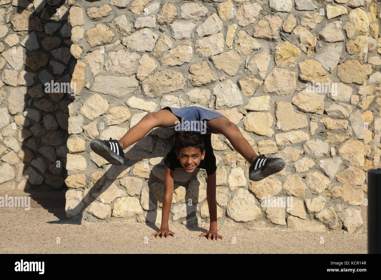 October 5, 2017 - Yousef al-Bahtini, a 12-year-old Palestinian boy, is ...
