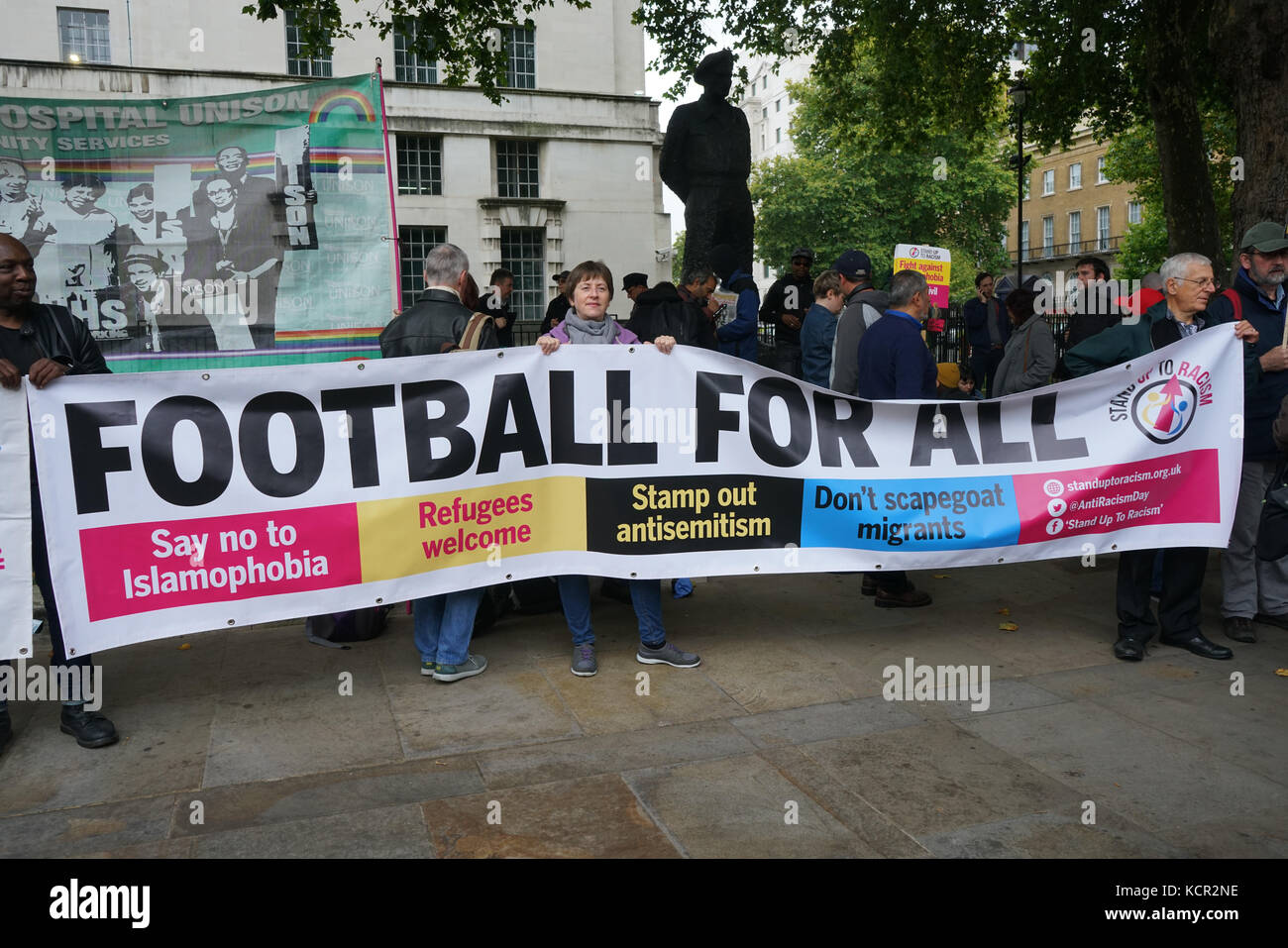 London, England, UK. 7th Oct, 2017. Stand up against Racism already ...