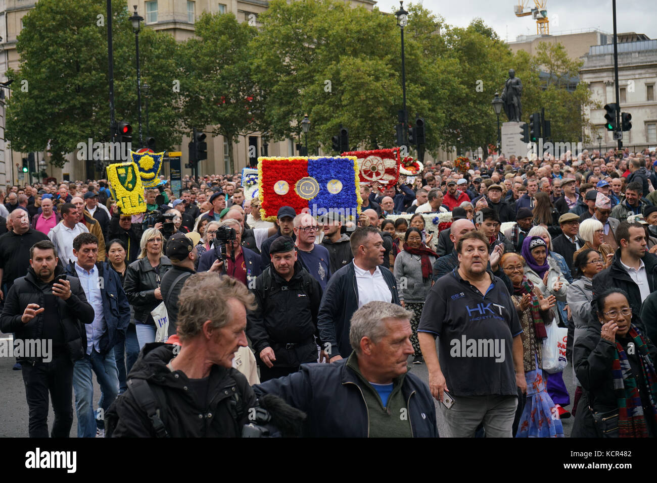 London, England, UK. 7th Oct, 2017. Thousands “Football Lads Alliance ...