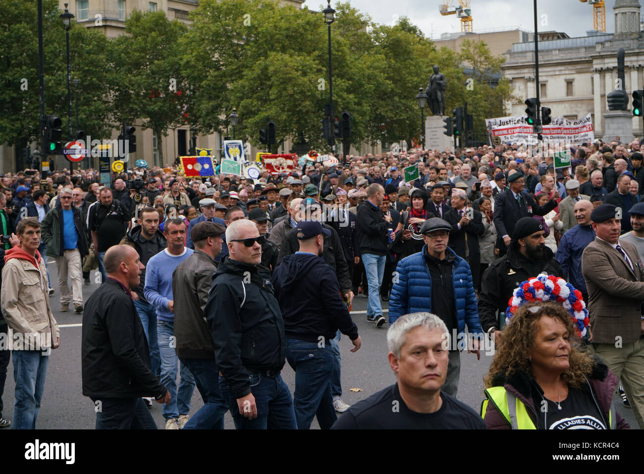 London, England, UK. 7th Oct, 2017. Thousands “Football Lads Alliance ...