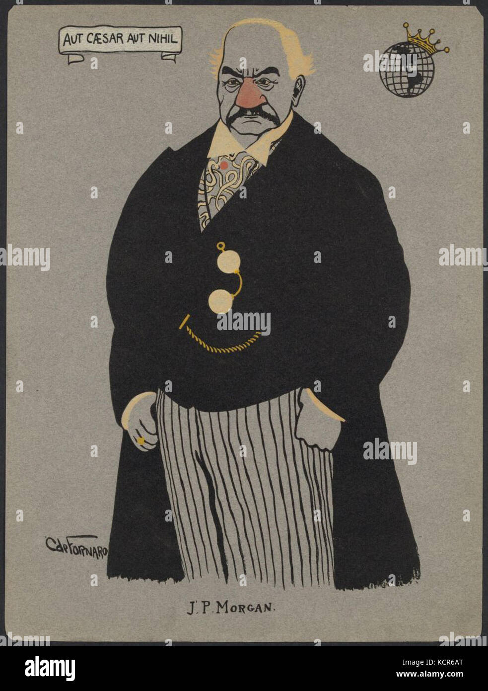 Caricature of J. P. Morgan Stock Photo - Alamy