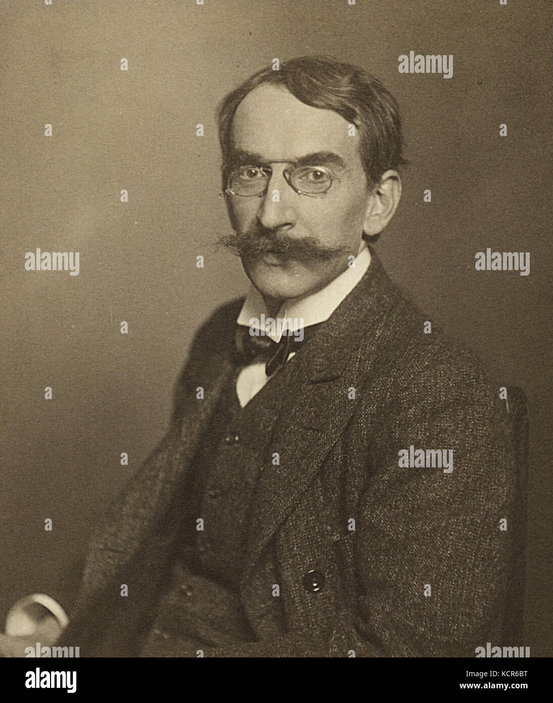 A portrait of Pierre Weiss (1865-1940), a renowned Swiss physicist ...