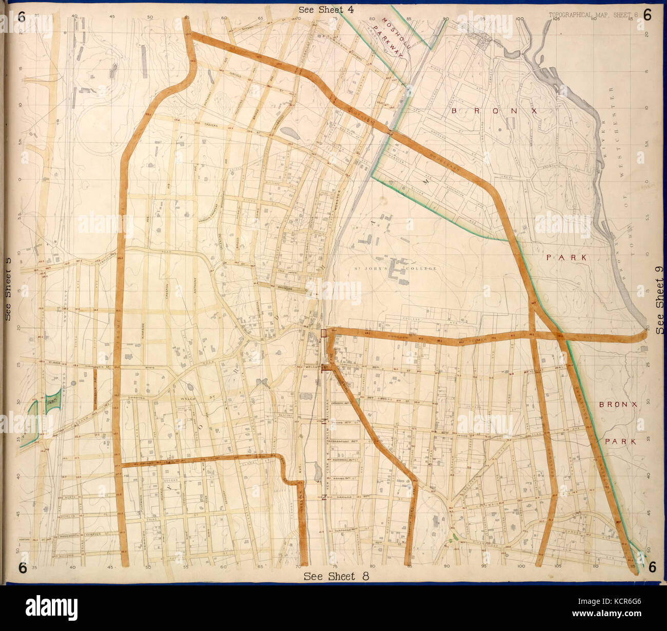 Bronx topographical Sheet 06 publ. 1873 Stock Photo - Alamy