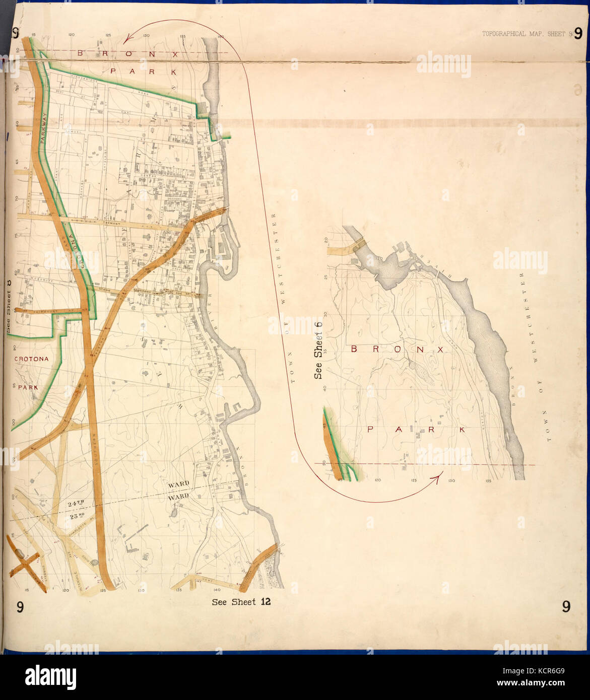 Bronx topographical Sheet 09 publ. 1873 Stock Photo - Alamy