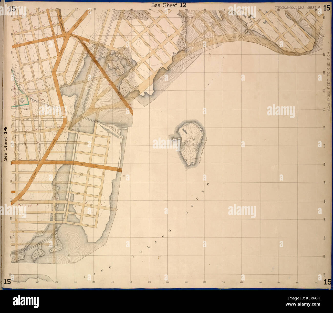 Bronx topographical Sheet 15 publ. 1873 Stock Photo - Alamy