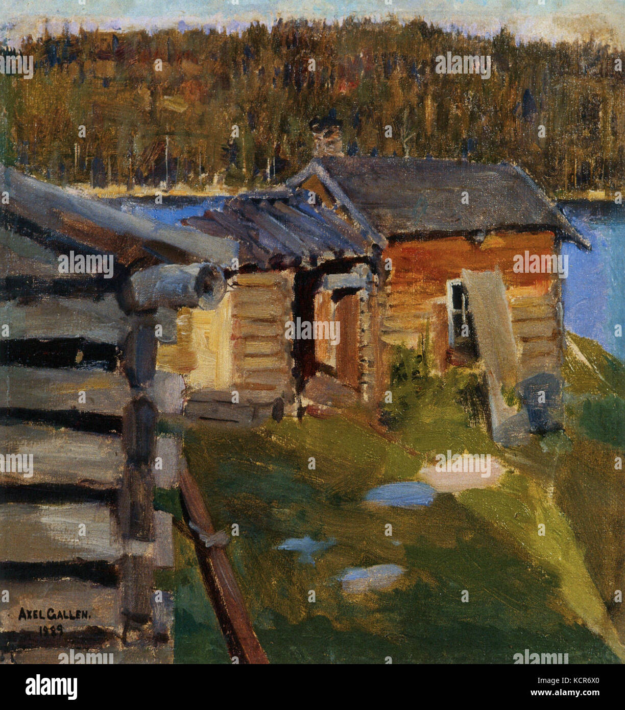 Akseli Gallen Kallela, the ekola croft in evening sunlight 1889 ...