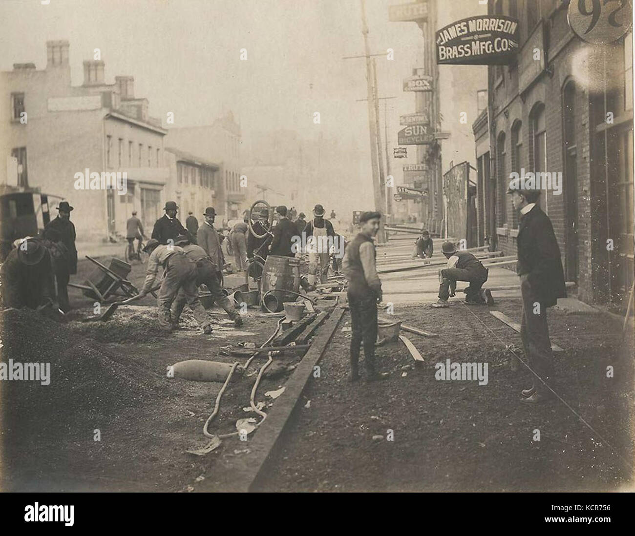 Construction of concrete sidewalk south side of Adelaide Street from ...