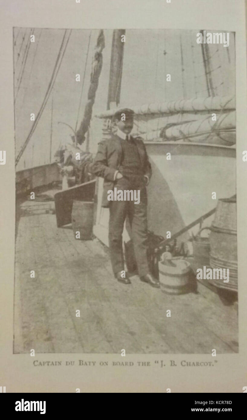 Captain Raymond Rallier du Baty on board the J.B. Charcot Stock Photo ...