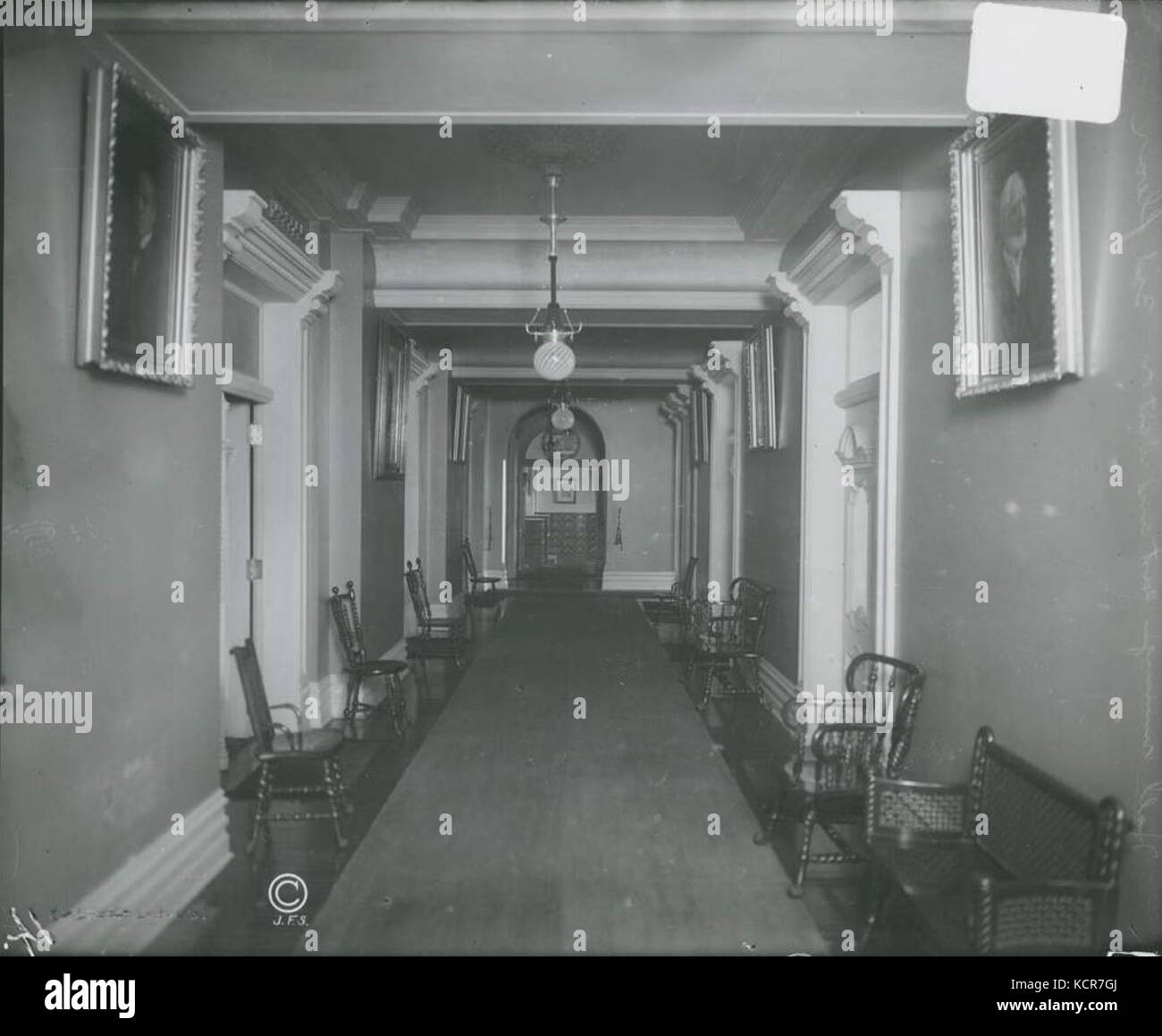 Hall or corridor running east and west Stock Photo - Alamy